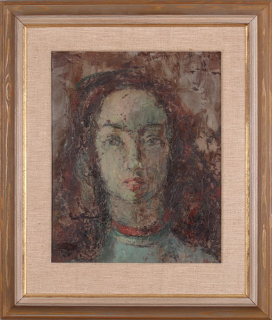 ERIC BRANDT. Portrait, oil Board, signed. Art - Paintings - Auctionet