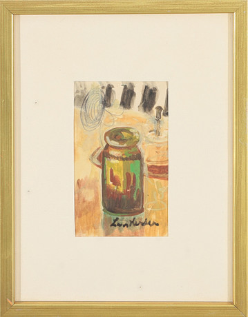 LARS HERDER. Watercolor, still life, signed. Art - Paintings - Auctionet