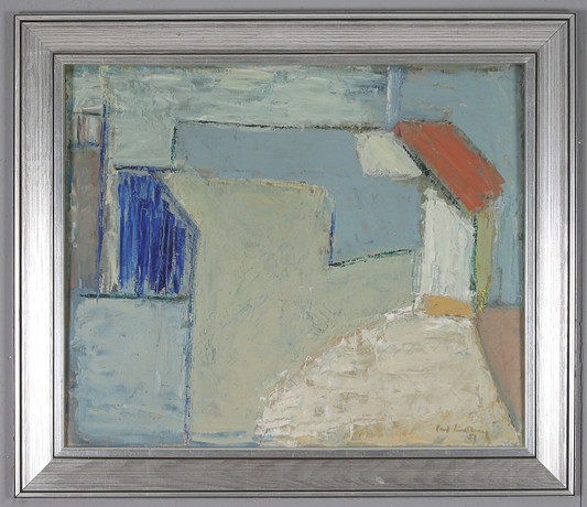 CARL LINDBERG. House facades, oil on canvas, signed. Art - Paintings ...