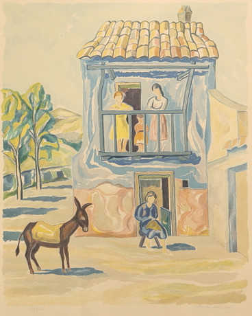 CARSTEN HVISTENDAHL. Färglitografi, signerad och numrerad 158/250 ...