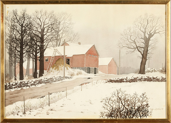 INGER RYDÉN (1944-2020). "Winter in Källstorp, Göinge II", signed and ...