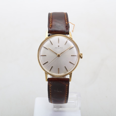 WRIST WATCH, Zenith, 18k, gold, Esso, men, 18 jewels. Clocks & Watches ...