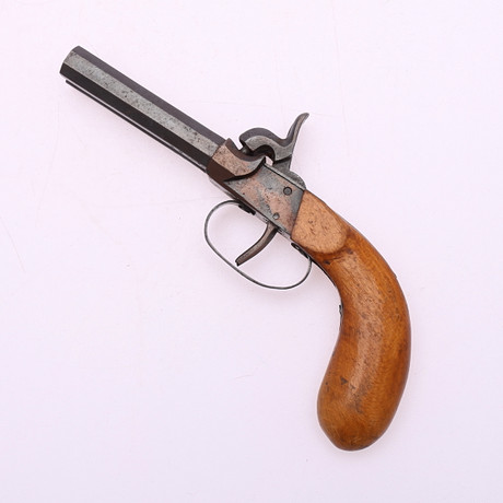 BLOCK PISTOL, double barrel, so-called "Weinberg pistol", 19th century ...