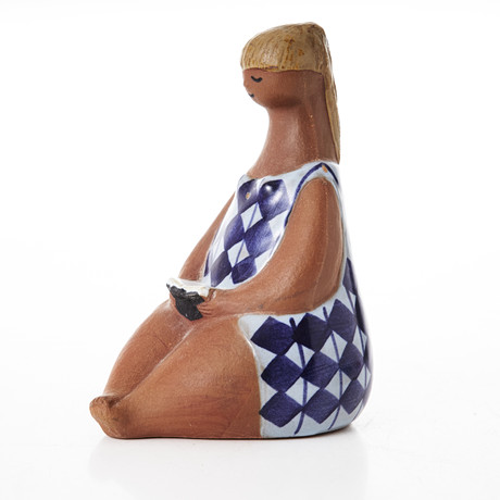 LISA LARSON. "Amalia" from "ABC girls", Gustavsberg, stoneware, partly ...
