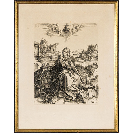 ALBRECHT DÜRER, after, "The Holy Family with the Dragonfly", etching ...