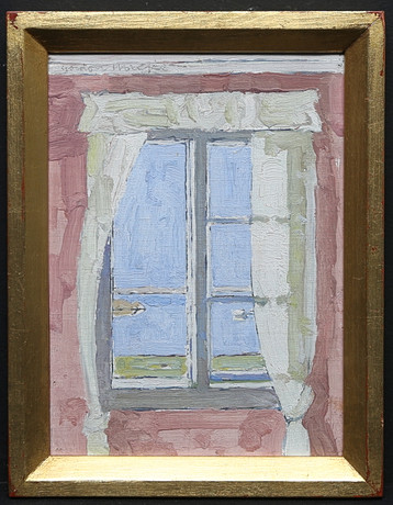 GORDON MACFIE. Window towards the fjord, morning. Oil on Board, signed ...