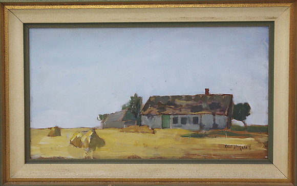 KNUT NORMAN. oil on Board, country house, signed. Art - Paintings ...