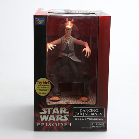 STAR WARS, Jar Jar Binks, Episode I, Big and dancing figure, turn of ...