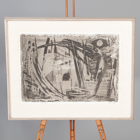 NILS WEDEL 1897-1967. Lithograph, "Wandering low print" signed and ...