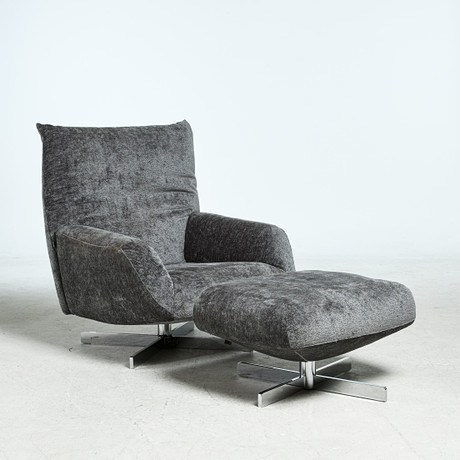 FRANCESCO BINFARÉ. "Chiara", armchair with footstool, for Edra ...