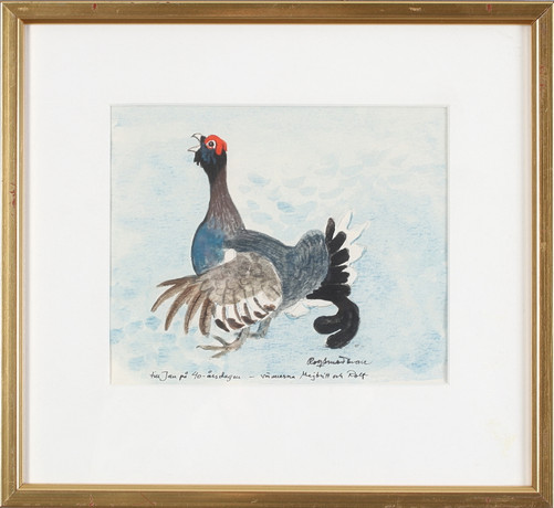 ROLF SMEDMAN. Rooster, watercolor on paper, signed. Art - Paintings ...