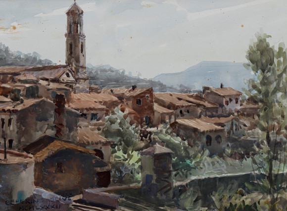 CEFERINO OLIVÉ. ”Contrallum - L'Aleixar”. Konst - Måleri - Auctionet