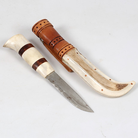KNIFE, Sami work, signed. Ethnographica - Auctionet