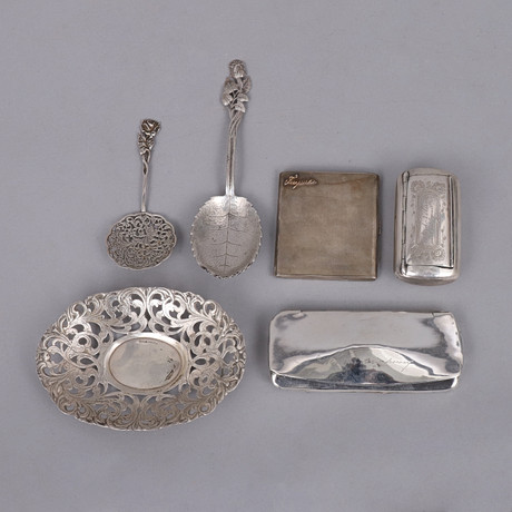 LOT OF A Collection OBJECTS, 6 parts. Silver & Metals - Silver - Auctionet
