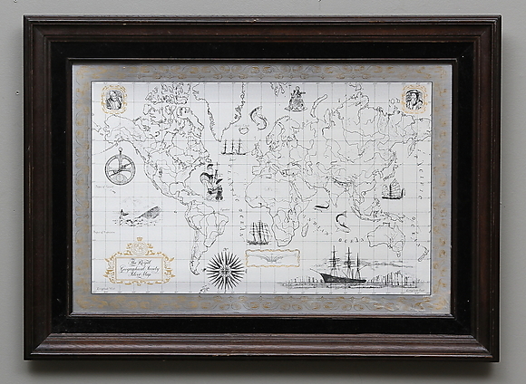 MAP. Silver, "The Royal geographical society silver map". England ...