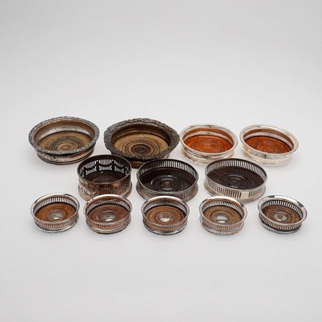 COASTERS, TOLV STYCKEN. Silver & Metall - Nysilver - Auctionet