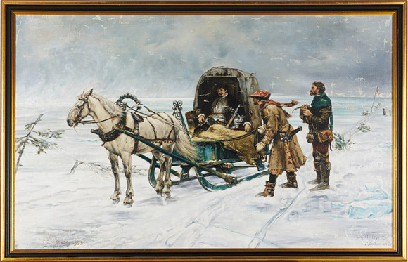 ERNST DAHL (1900s), copy after CG Hellqvist: Figure scene, oil on ...