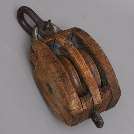 TALJA/BLOCK, trä, 1800-tal. Övrigt - Teknika & Nautika - Auctionet