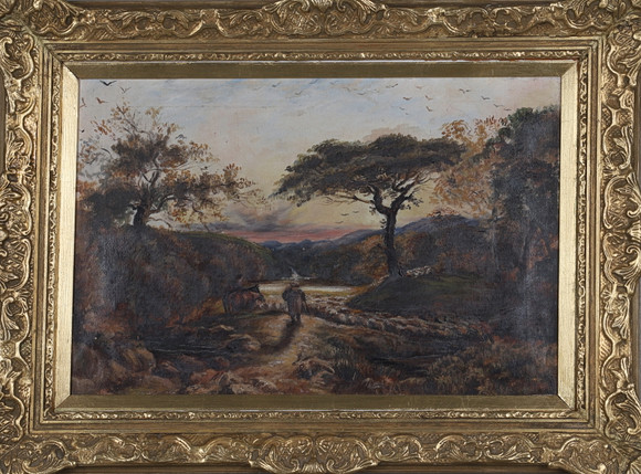 OIDENTIFIERAD KONSTNÄR. olja på duk, signerad, sannolikt England. Konst ...