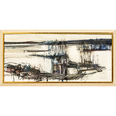 LARS MATSON (1933-1994). Landscape, oil on Board, signed and dated -65 ...