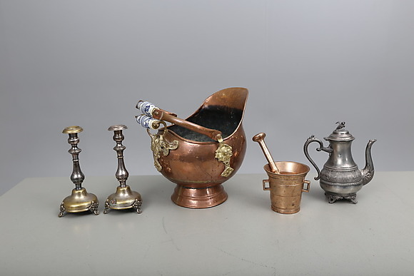 LOT OF A Collection ITEMS, 5 parts, 1800s / 1900s. Silver & Metals ...