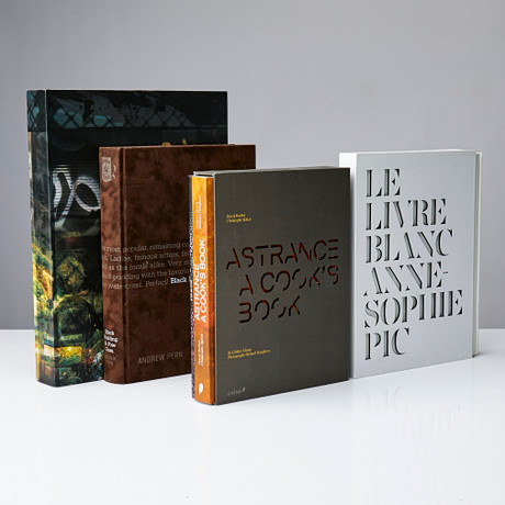COOKBOOKS, 4 pcs, Pascal Barbot, Astrange a cooks book, "To many chiefs ...