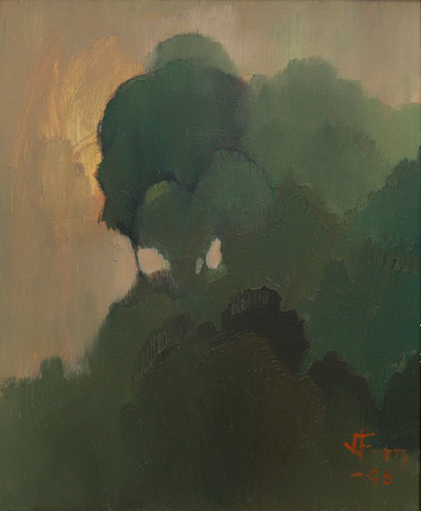 JOHN AXEL FERNSTRÖM. COMPOSITION WITH TREES. Art - Paintings - Auctionet