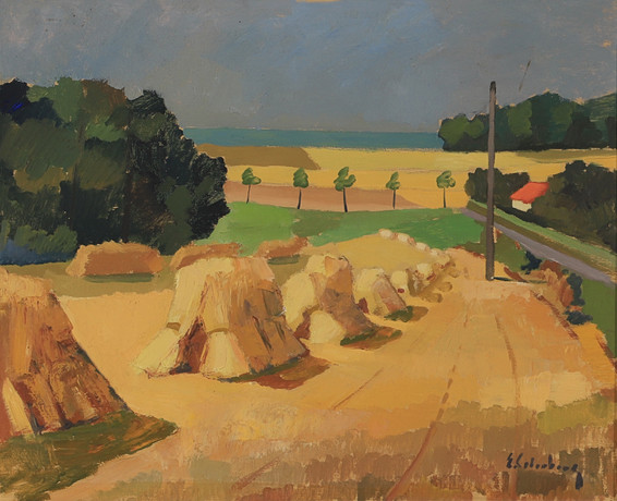 ERIC CEDERBERG. Scanian landscape, oil on Board, signed E. Cederberg ...