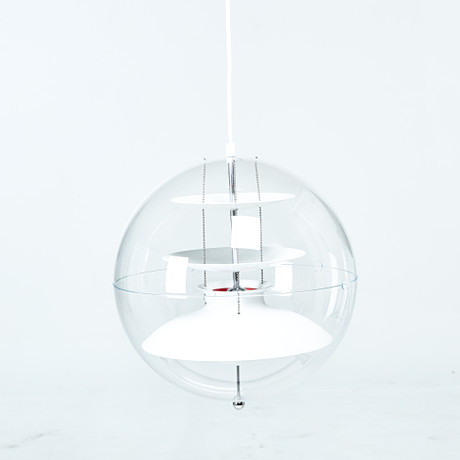VERNER PANTON. CEILING LAMP "Panto Pendent", for Verpan, dome in ...
