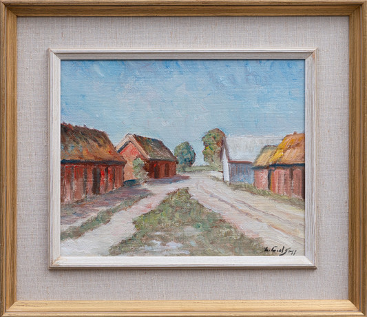 LAGE CARLSSON. OIL on canvas, Bygata Öland, signed 1900s. Art ...