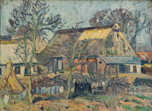 THEODOR HALLIER (1908-1982). På gården Mittelsbüren (Altes Gehöft ...