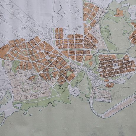 KARTA, Kalmar Stad, 1922. Konst - Övrigt - Auctionet