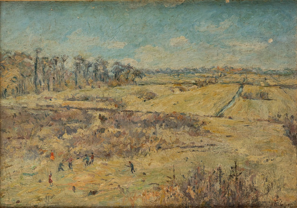 THEODOR HALLIER (1908-1982). ängar. Konst - Måleri - Auctionet