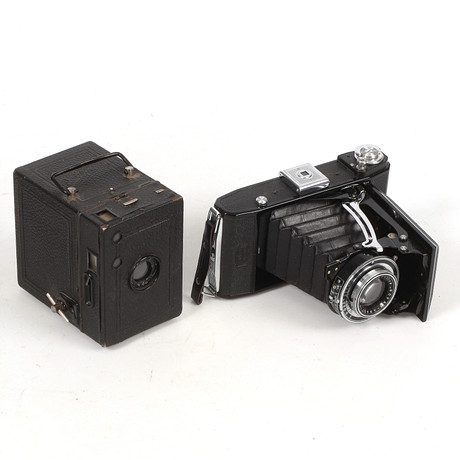 BALG- und KASTENKAMERA, Zeiss Ikon und Hahn-Goerz, 1900. Fotografie ...