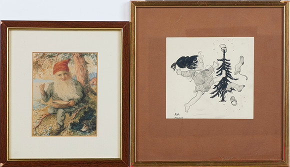 AINA MASOLLE (1885-1975): Dans kring granen, signerad, Aina Masolle ...
