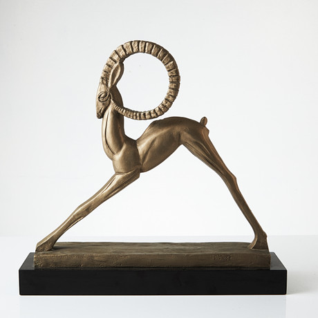 AUSTIN PRODING (1900-tal), skulptur, art deco-stil, i form av hjortdjur ...