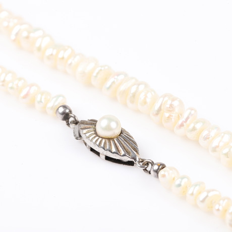 COLLIER, Biwapärlor med lås av silver. Smycken & Ädelstenar - Collier ...