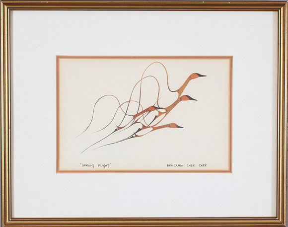 BENJAMIN CHEE CHEE. "Spring flight", grafiskt tryck, signerad i plåten ...