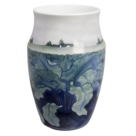 CARL MORTENSEN. splendid vase, porcelain, signed C. Mortensen 1898 ...