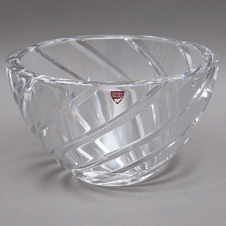 JAN JOHANSSON. Bowl, crystal, "Oden", Orrefors, signed. Glass - Utility ...