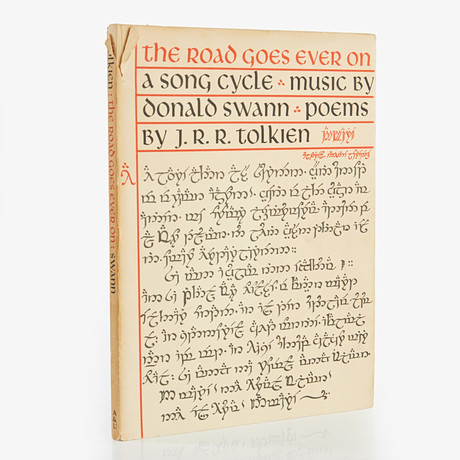 J.R.R TOLKIEN, THE ROAD GOES EVER ON A SONG CYCLE, First Edition, music ...