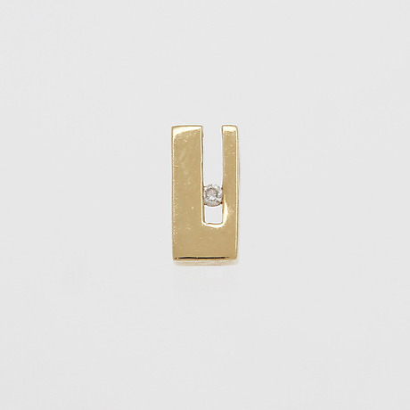 RIIPUS, 18K punakultaa timantilla, n. 0,01ct. 1,1 g. Korut ja jalokivet ...