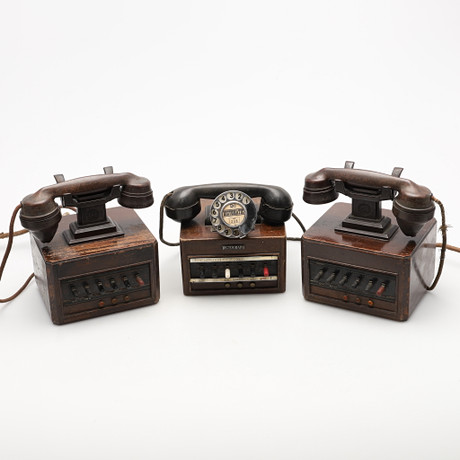 TWO VINTAGE DICTOGRAPH INTERCOM OFFICE EXCHANGE PHONES. Collectables ...