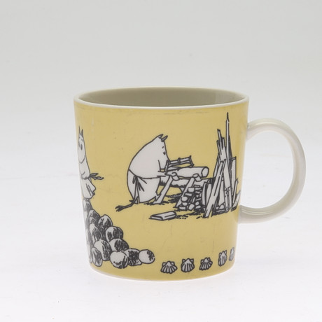 MUMIN MUG, porcelain, "Mug yellow/Moomin mom", Arabia, Finland ...