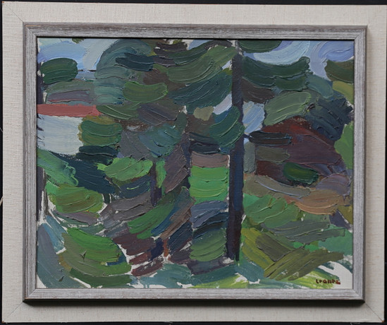 BENGT CRANTZ. "Vårskogen slutar". Olja på duk, signerad. Konst - Måleri ...