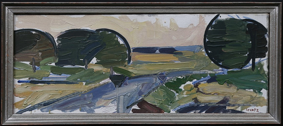 BENGT CRANTZ. "Afton". Olja på duk, signerad. Konst - Måleri - Auctionet