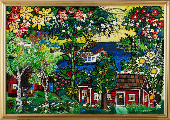 BENGT ELDE (1939-2015). Landscape motif, oil on Board, signed Elde. Art ...