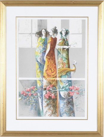JOSEP BAQUÉS. Färglitografi. Konst - Grafik - Auctionet