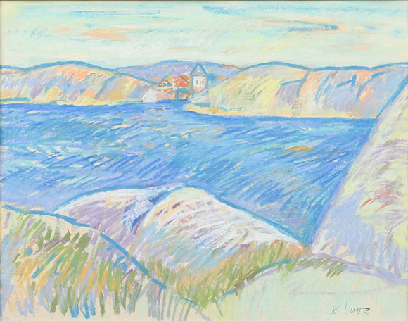 KNUT IRWE. Kustmotiv, pastell, signerad K Irwe. Konst - Måleri - Auctionet