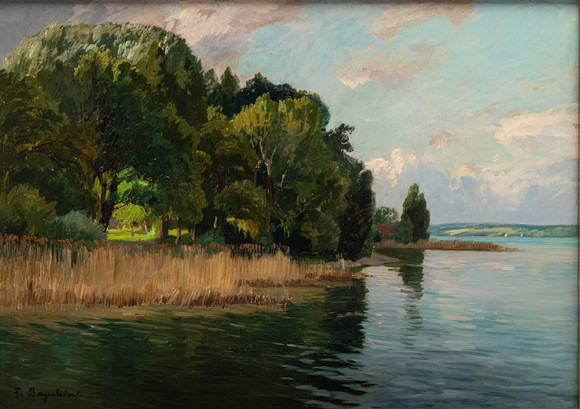 FRITZ BAYERLEIN (1872-1955). Summer lakeside. Art - Paintings - Auctionet